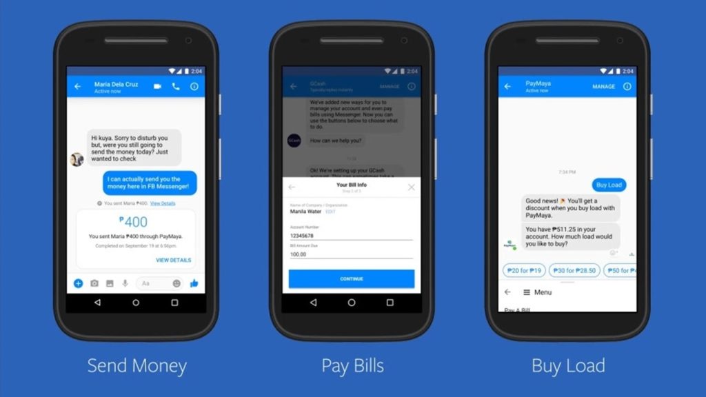 GCash and PayMaya launch payment services on Facebook Messenger ...