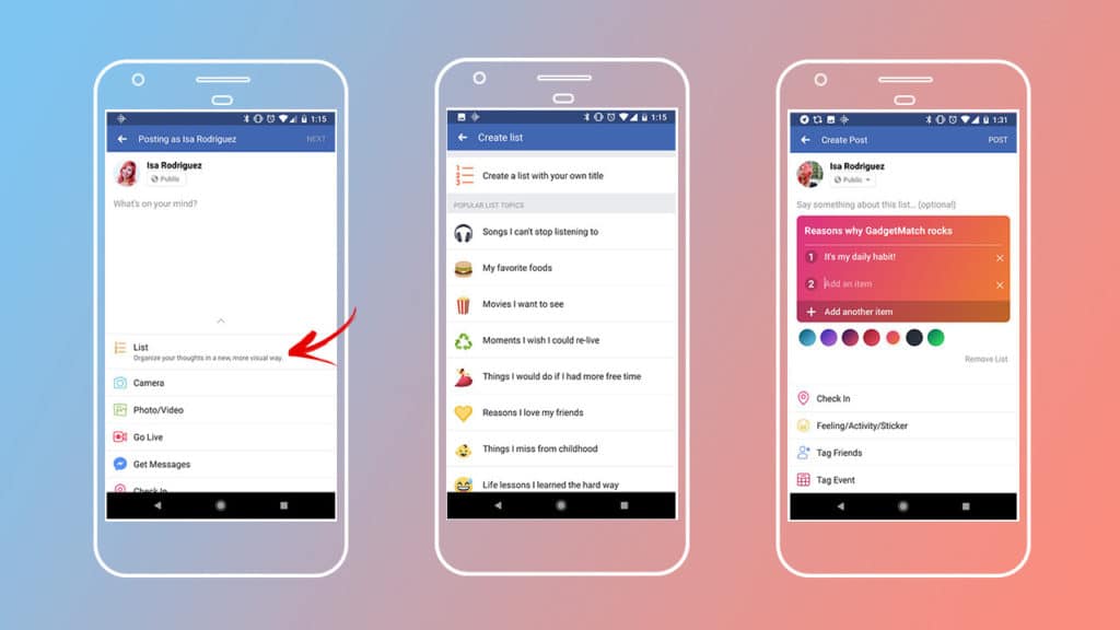 Facebook rolls out new Lists feature - GadgetMatch