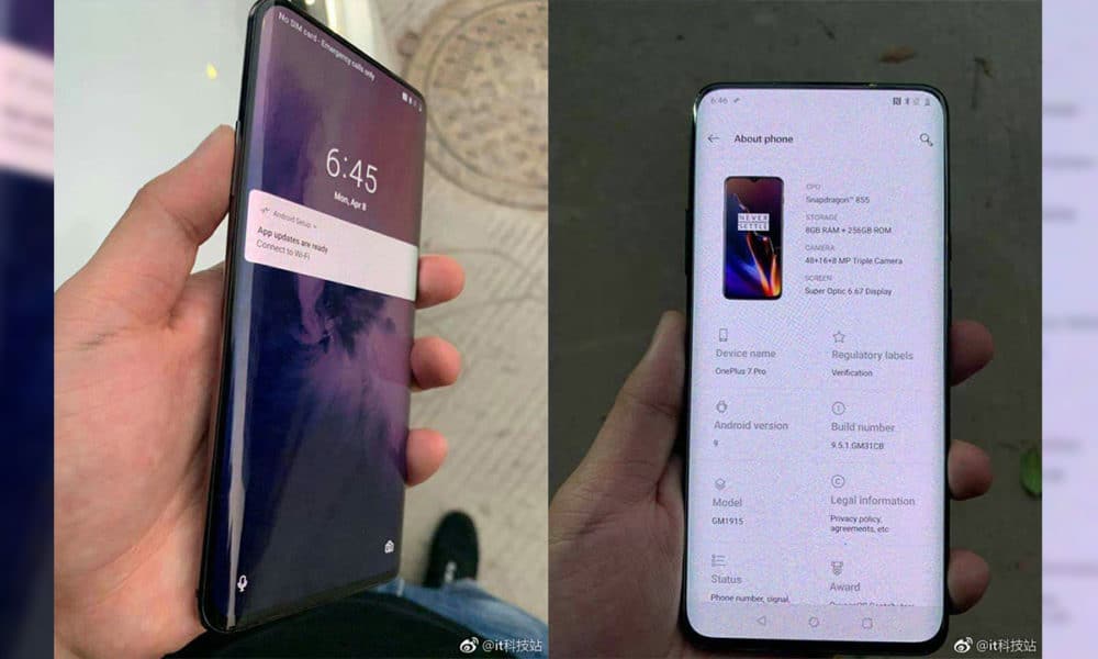 OnePlus 7 Pro appears in the flesh, shows specs and new curved screen ...