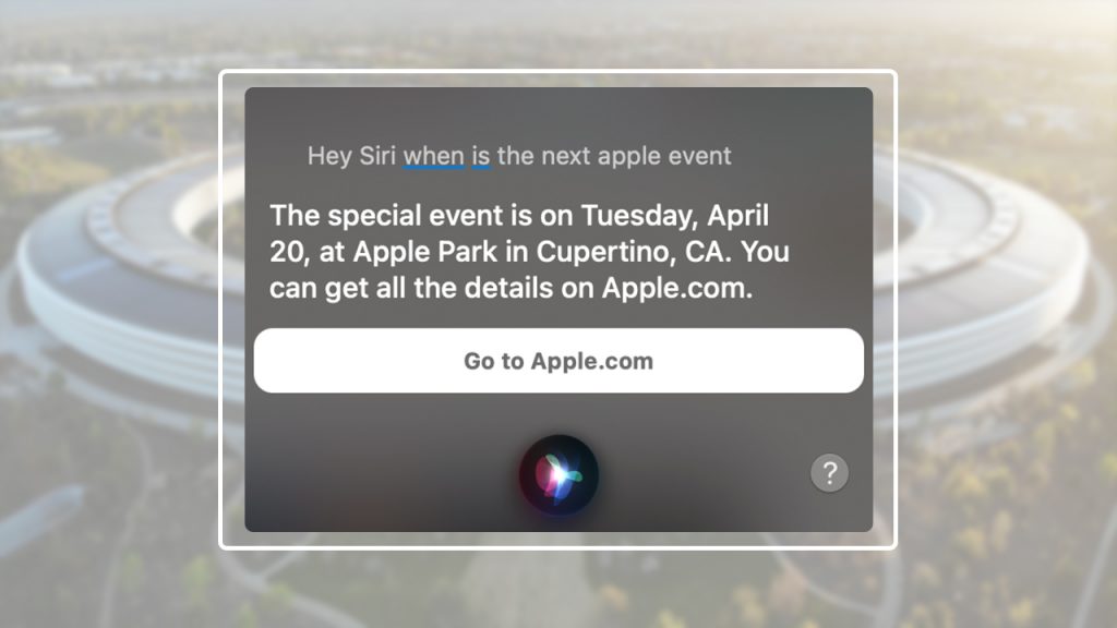 Siri reveals the date of Apple's next event - GadgetMatch
