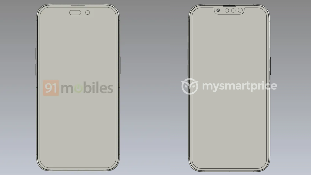 Two leaked renders confirm a notch-less iPhone 14 - GadgetMatch