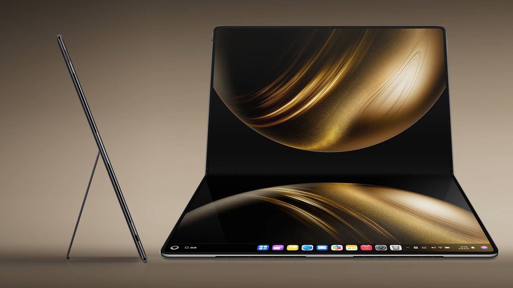 The HUAWEI MateBook Fold is a foldable tablet and laptop in one ...